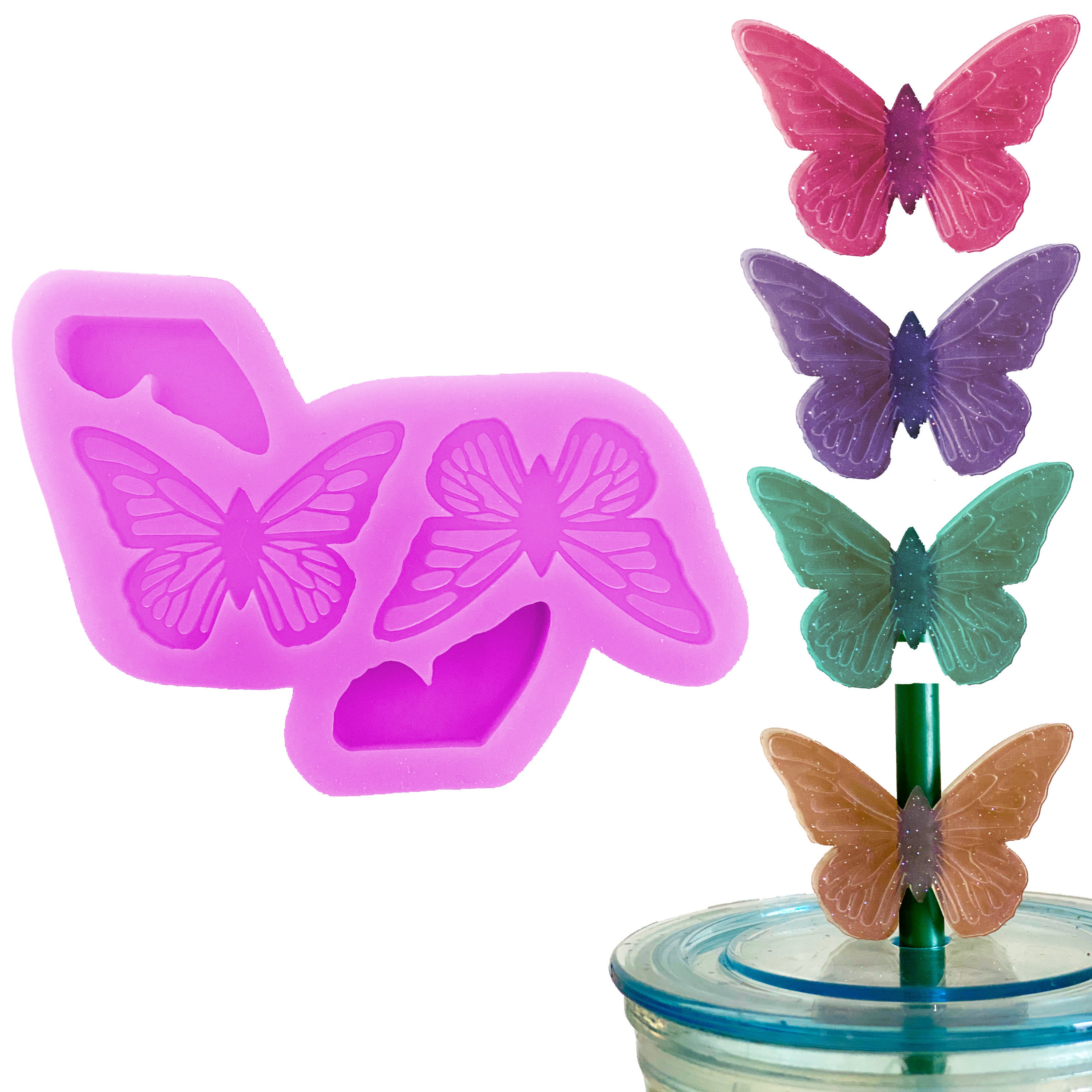 Butterfly Straw Topper Mold for Epoxy Resin | Etsy