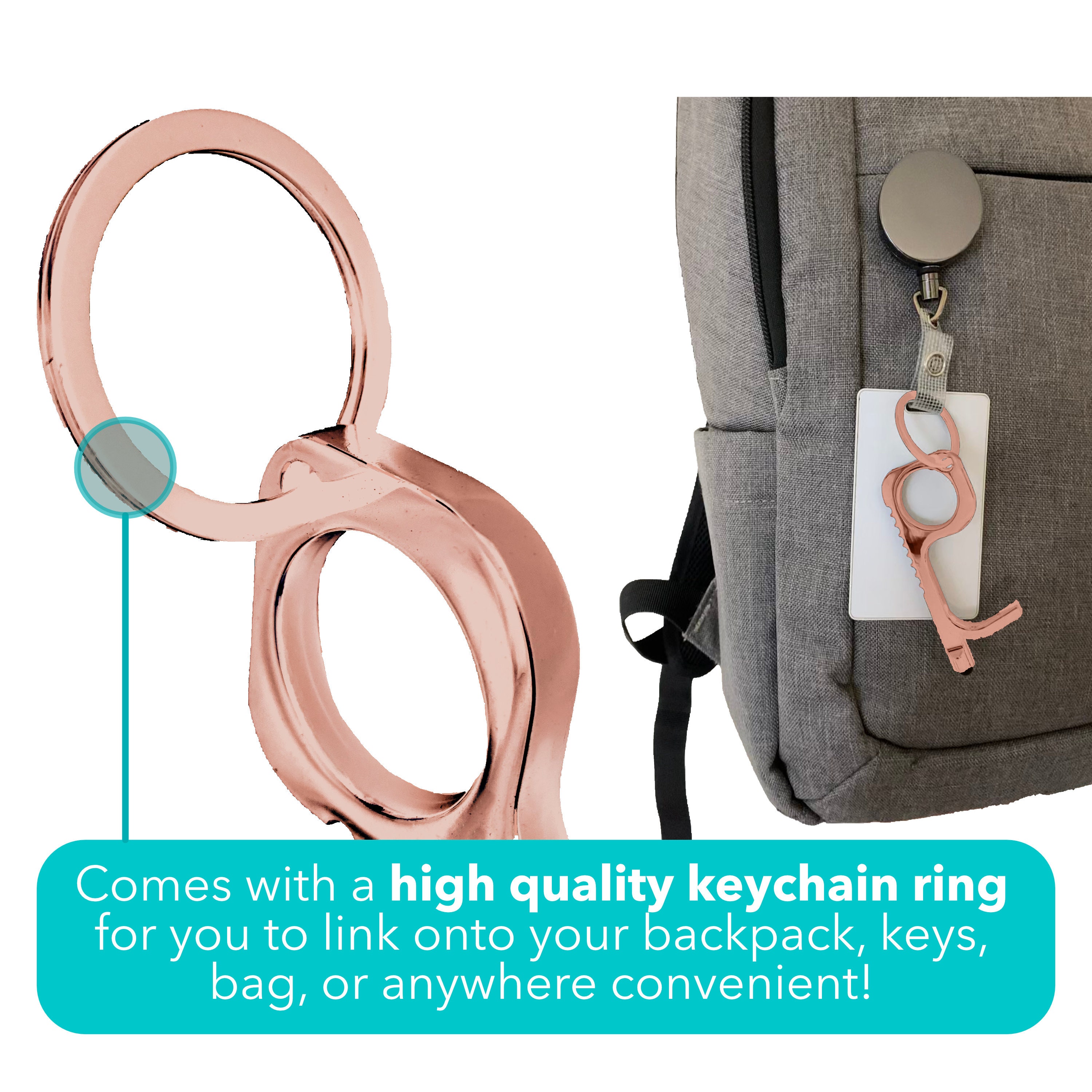 2 Pack Contactless No Touch Door Opener With Key Ring and | Etsy