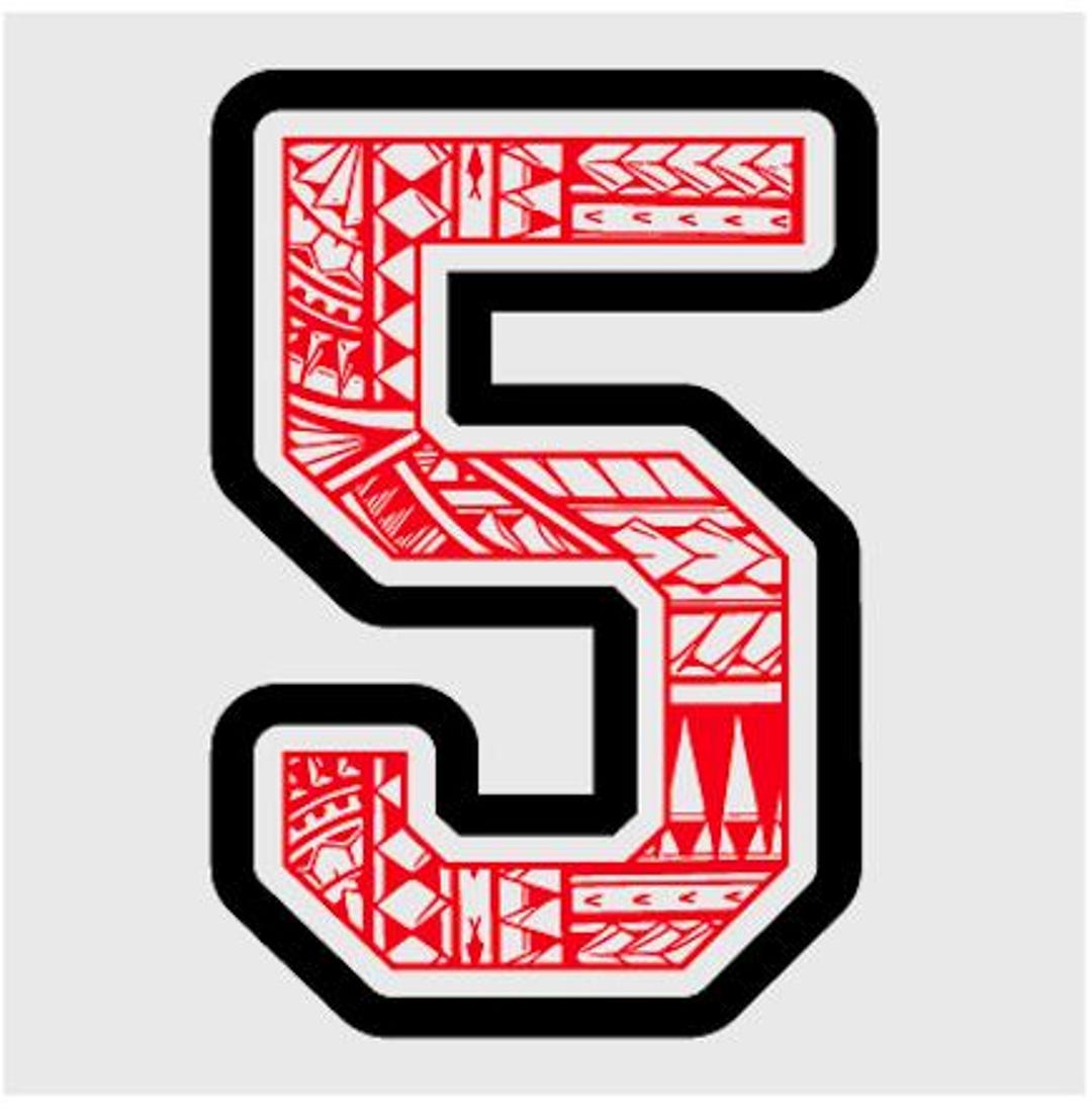 Polynesian Tribal Number "5" | Polynesian Tribal Numbers | Polynesian ...