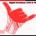 Shaka Hand Sign | Hangloose | Polynesian Tribal SVG and PNG Graphic - Etsy
