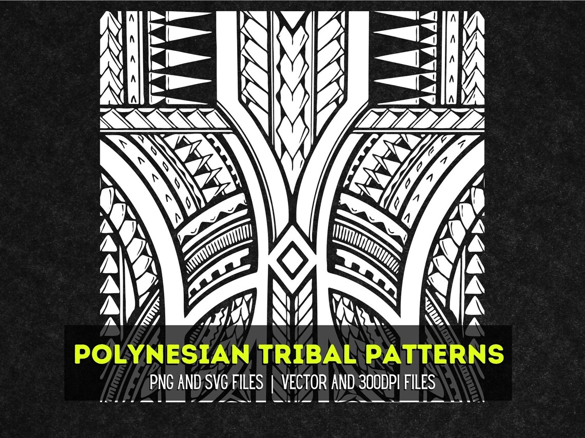 Polynesian Tribal Patterns Bundle | SVG and PNG Graphics | Polynesian ...