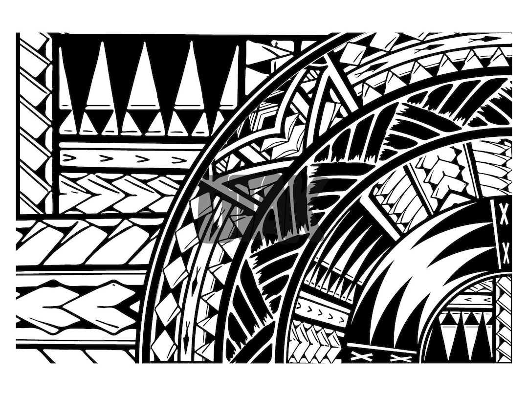 Polynesian Tribal Graphic Bundle | Polynesian Tropical Elements ...
