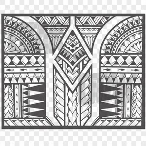 Polynesian Tribal Graphic Bundle | Polynesian Tropical Elements ...