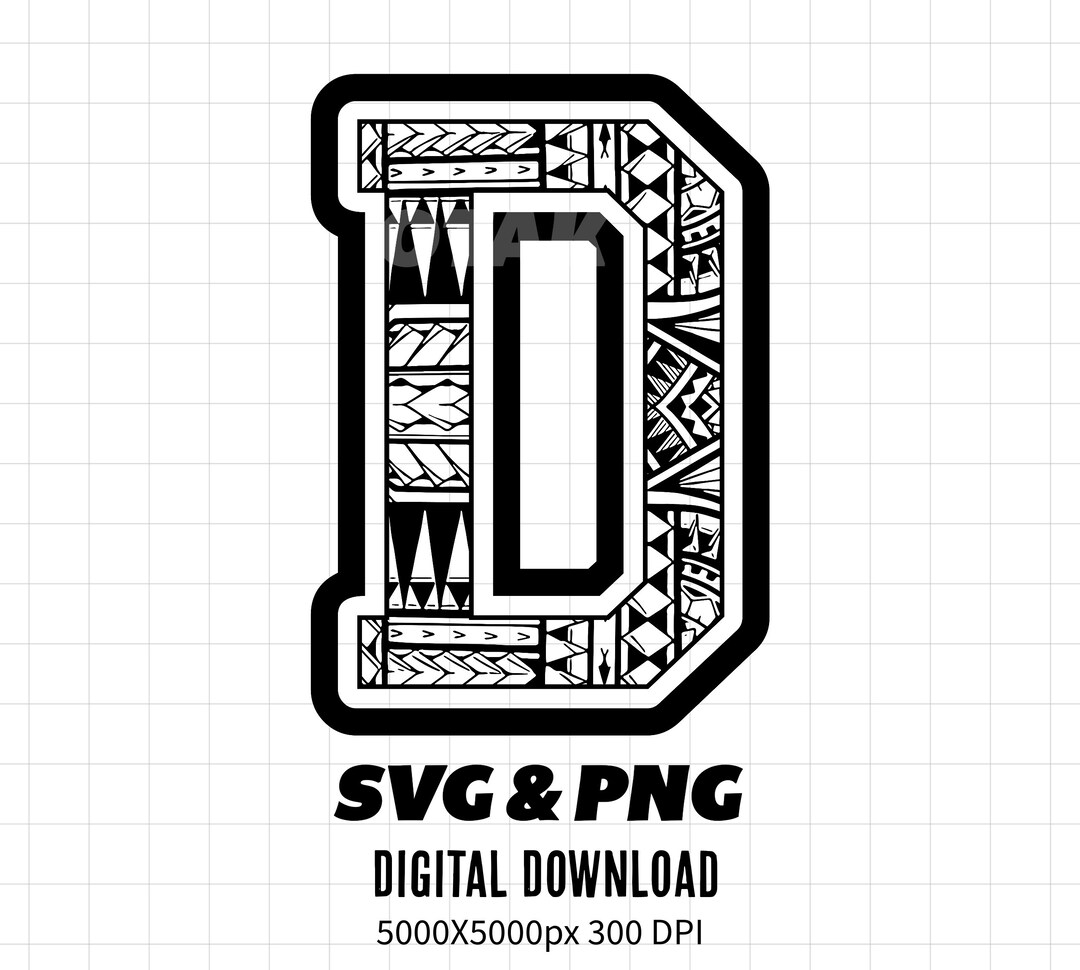 Polynesian Tribal Letter "d" | Polynesian Tribal Alphabet | Polynesian ...