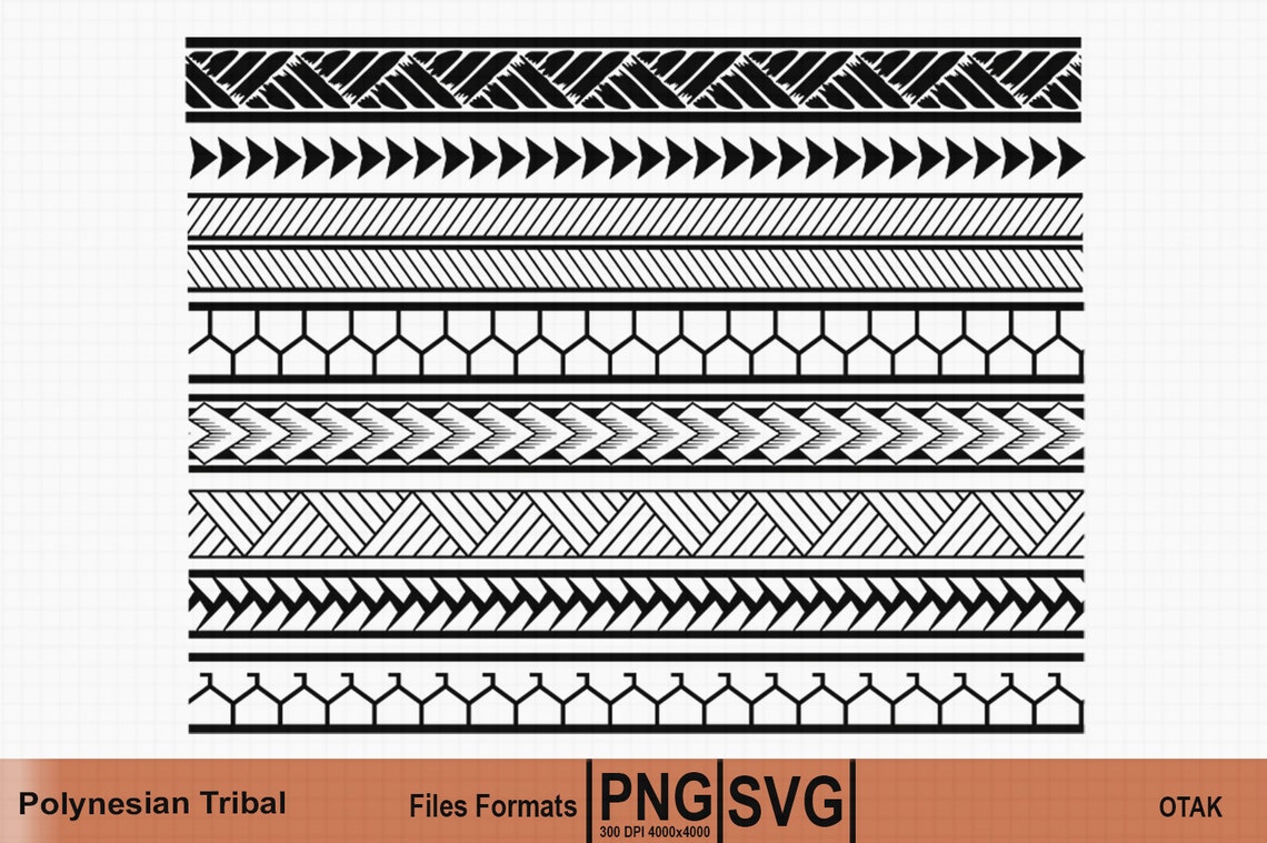 Polynesian Tribal Pattern SVG and PNG Graphic - Etsy