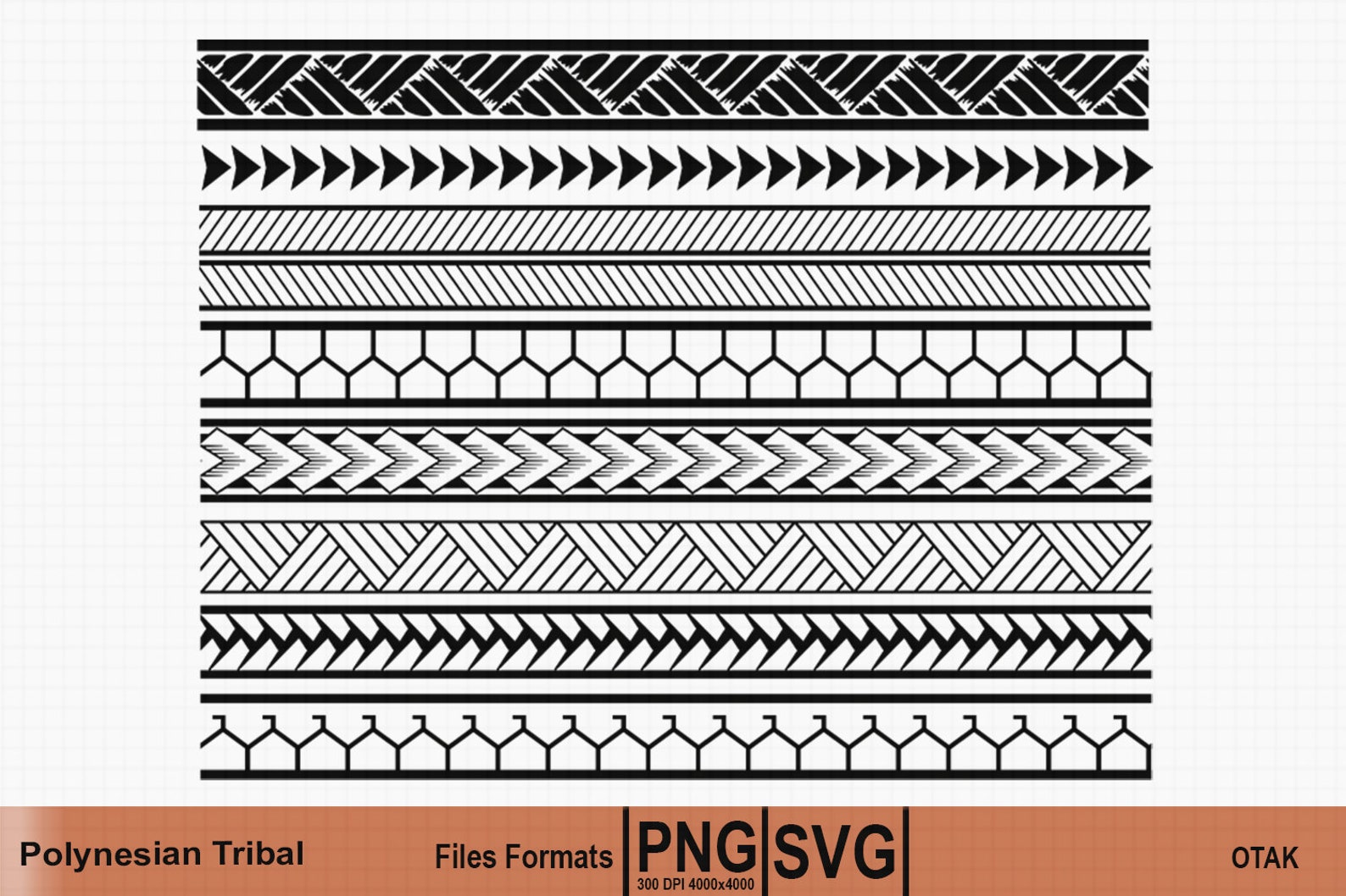 Polynesian Tribal Pattern SVG and PNG Graphic - Etsy