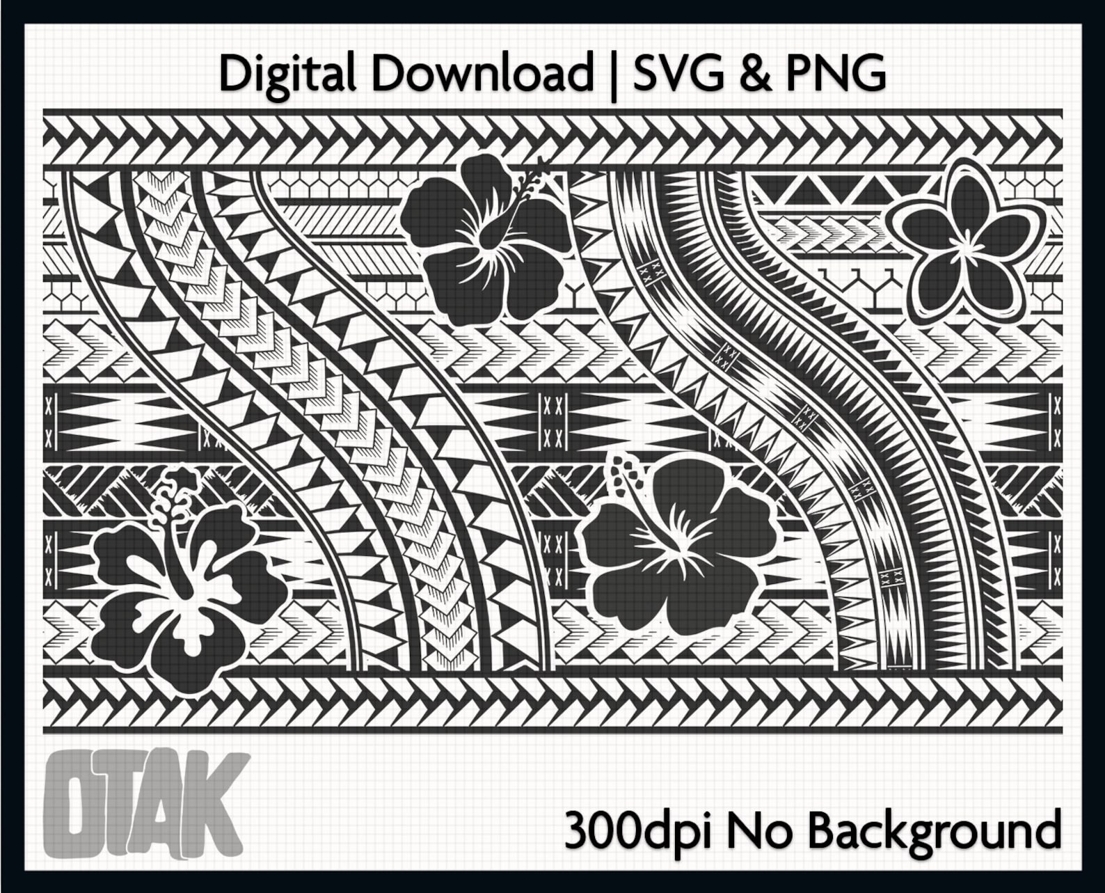 Polynesian Pattern SVG and PNG Graphic | Polynesian Tribal Pattern - Etsy