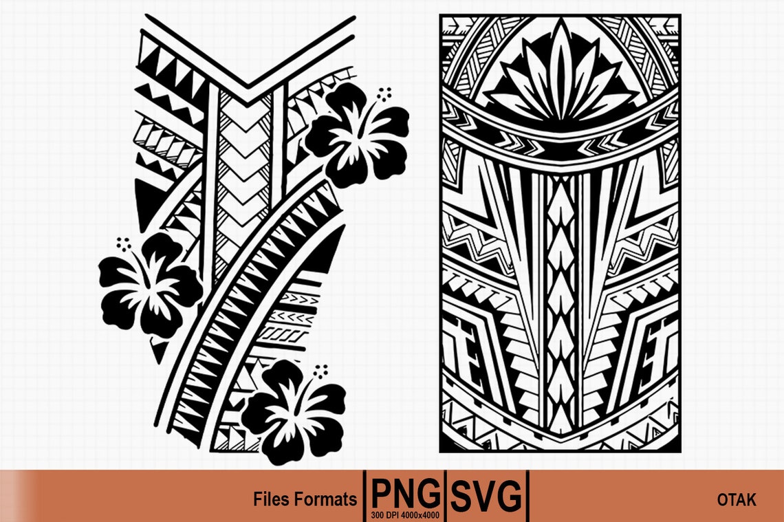 Polynesian Tribal SVG and PNG Graphic - Etsy