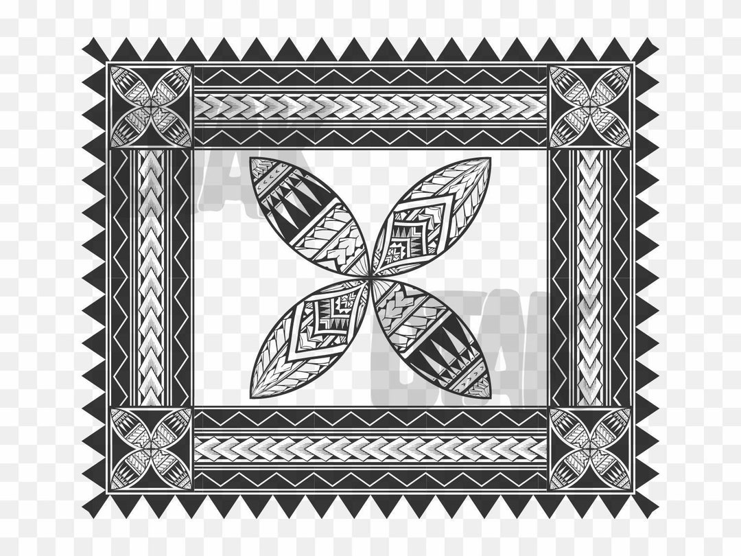 Polynesian Tribal Frame SVG and PNG Graphic | Polynesian Patterns - Etsy