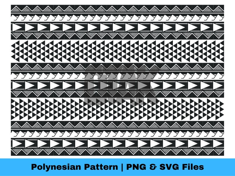 Polynesian Pattern SVG and PNG Graphic Polynesian Tribal - Etsy