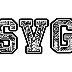 Tribal Letters A to Z | Polynesian Tribal Fonts | Alphabets SVG and PNG ...