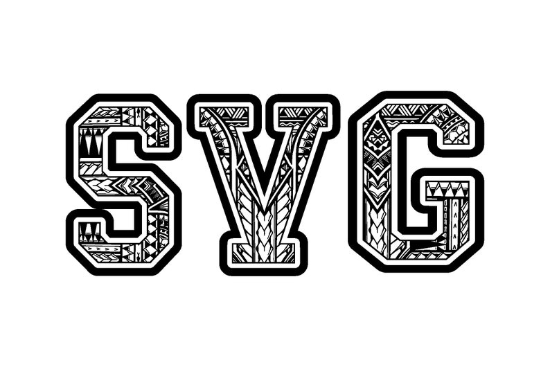Tribal Letters A to Z | Polynesian Tribal Fonts | Alphabets SVG and PNG - Etsy