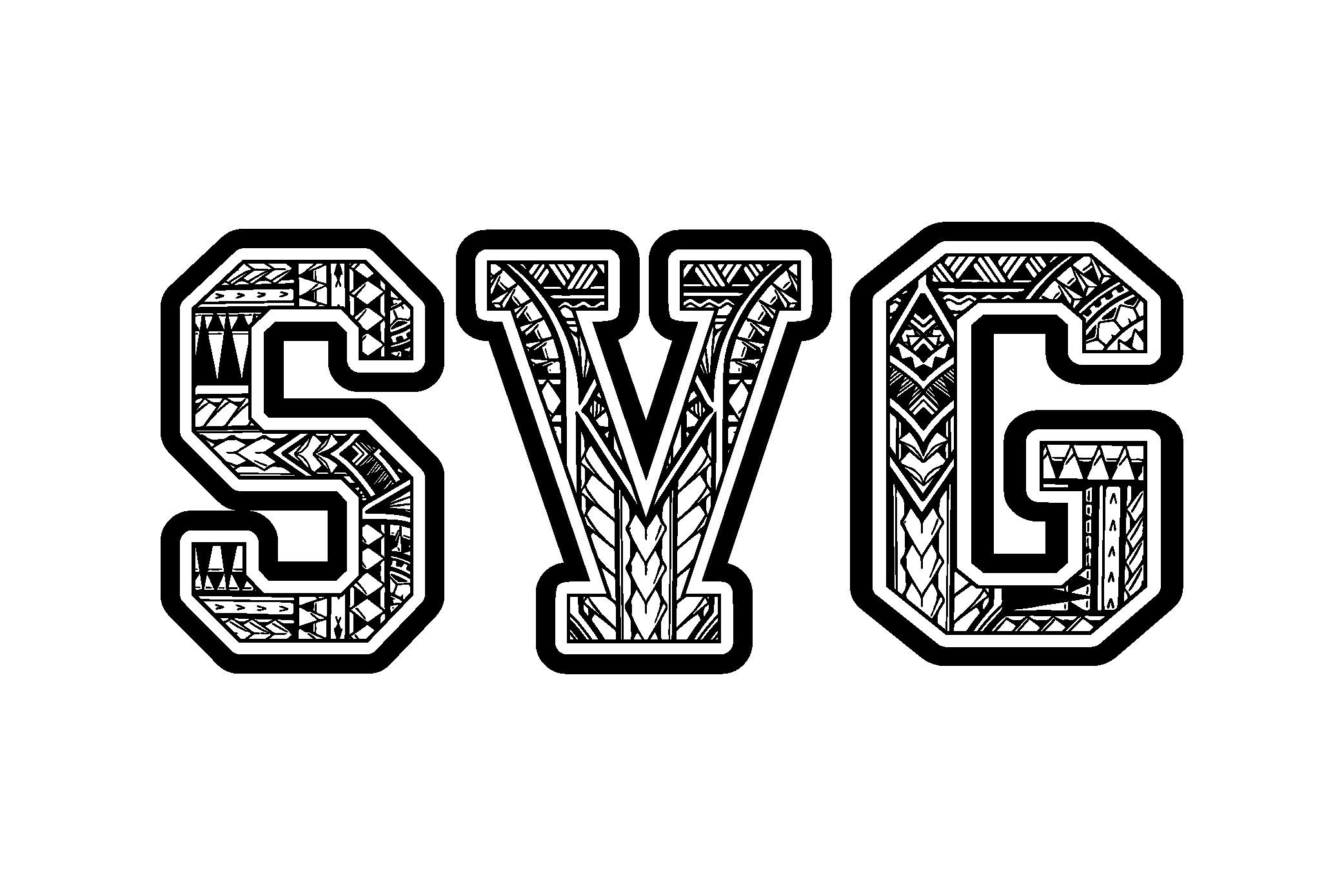 Tribal Letters A to Z | Polynesian Tribal Fonts | Alphabets SVG and PNG ...