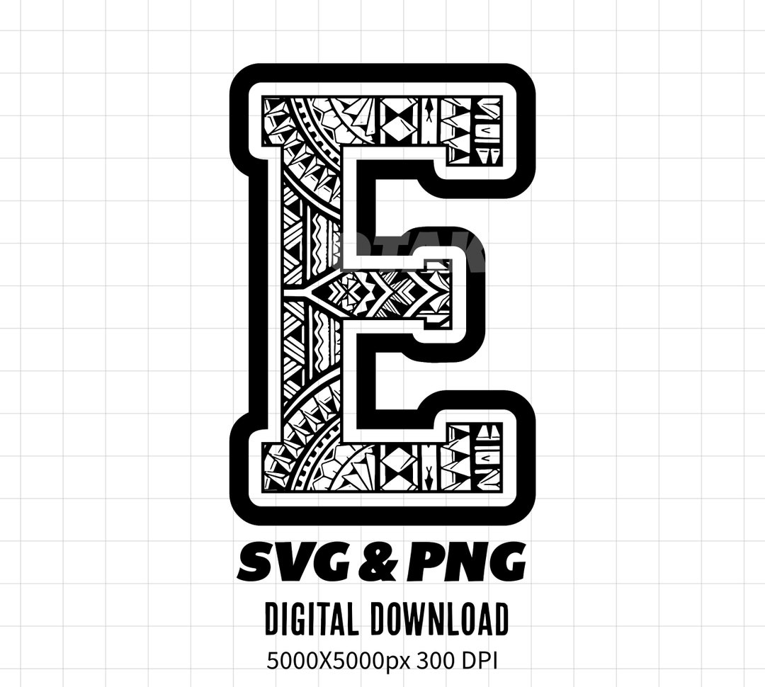 Polynesian Tribal Letter "e" | Polynesian Tribal Alphabet | Polynesian ...