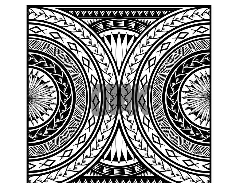 Polynesian Tribal Graphic Bundle | Polynesian Tropical Elements ...