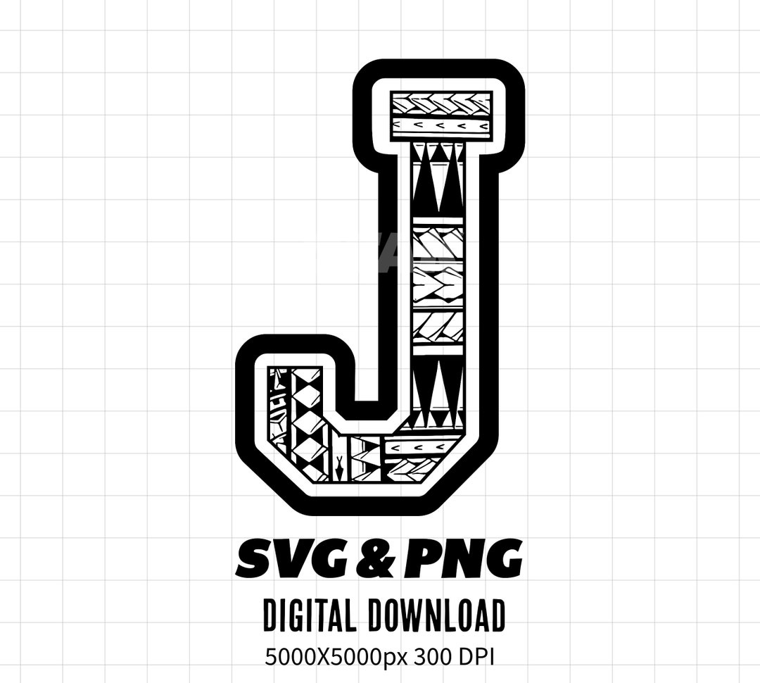 Polynesian Tribal Letter "j" | Polynesian Tribal Alphabet | Polynesian ...