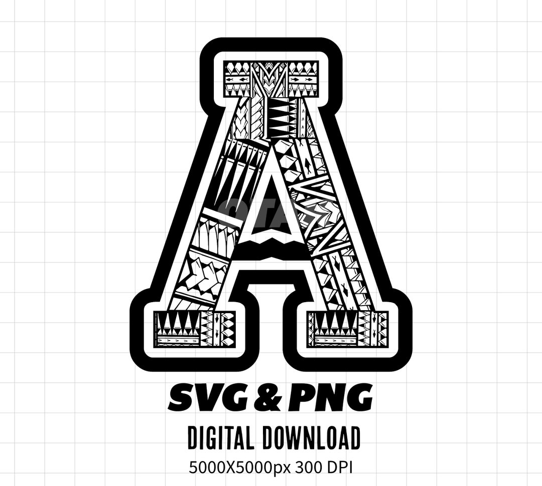 Polynesian Tribal Letter "a" | Polynesian Tribal Alphabet | Polynesian ...