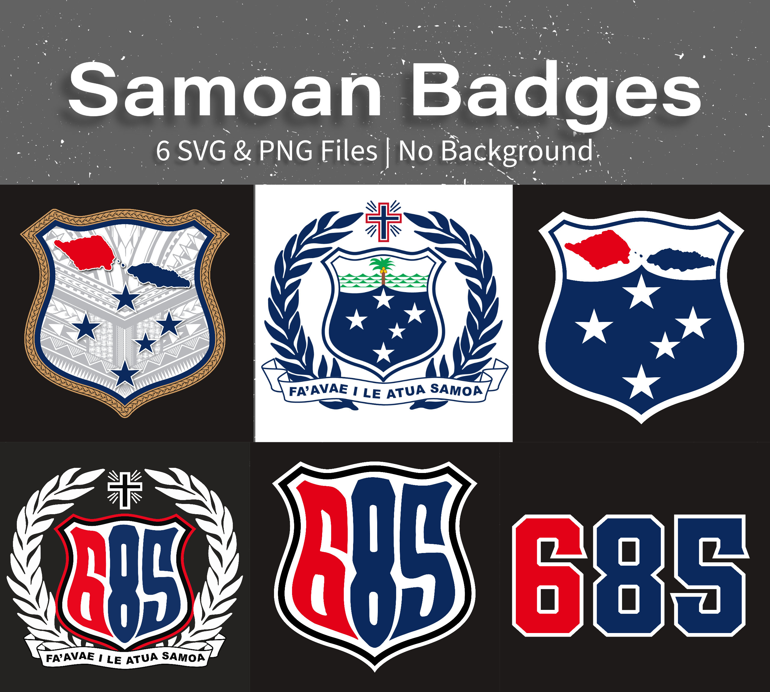 Samoan Badges Samoa SVG and PNG Graphic Polynesian Svg - Etsy Australia