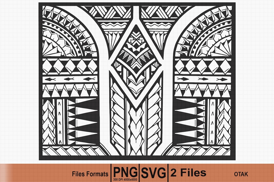 Polynesian Samoan Tribal SVG and PNG Graphic - Etsy