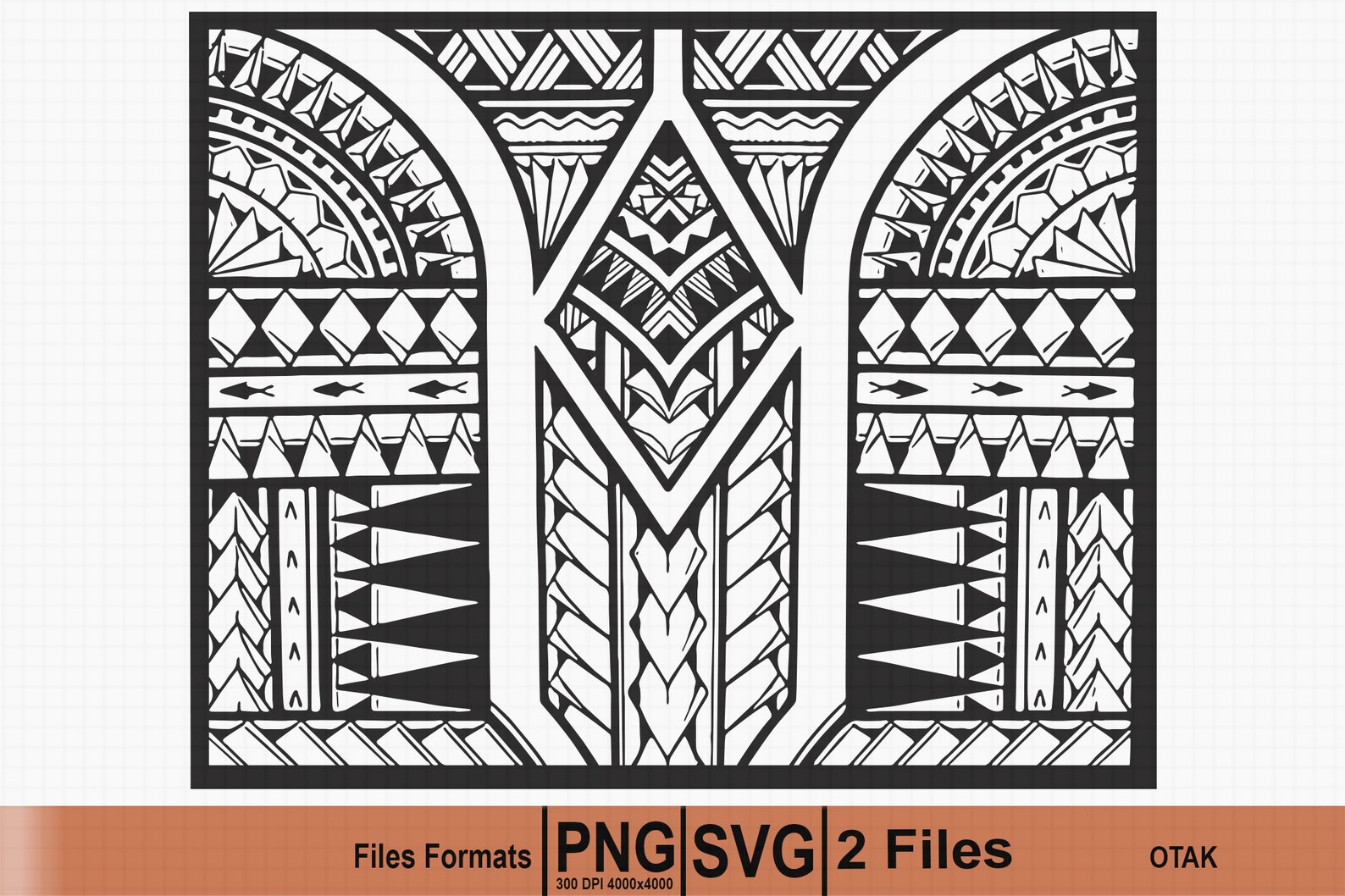 Polynesian Samoan Tribal SVG and PNG Graphic - Etsy