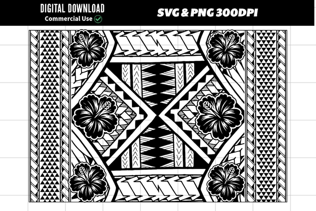Polynesian Pattern SVG and PNG Graphic | Polynesian Tribal Pattern ...
