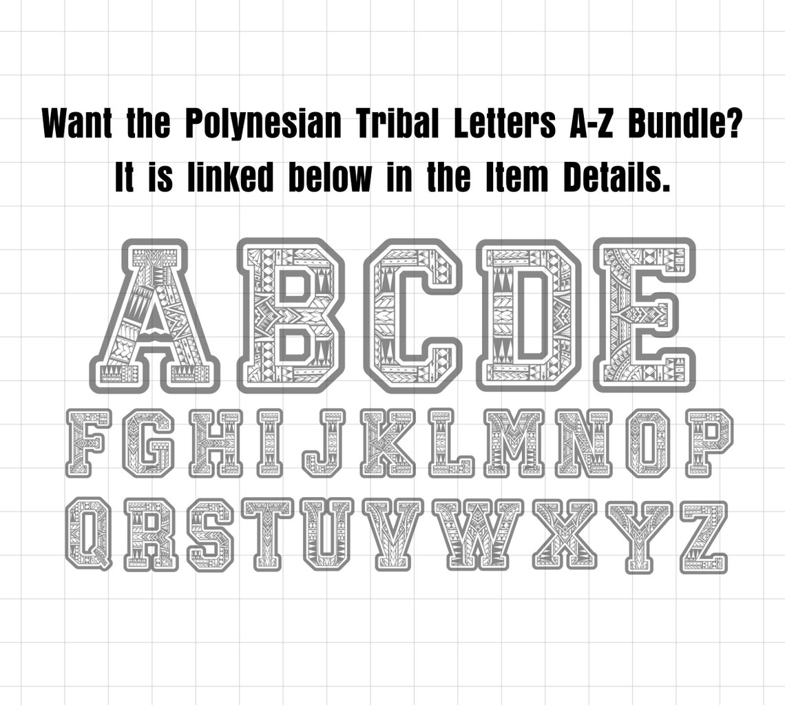 Polynesian Tribal Letter m Polynesian Tribal - Etsy