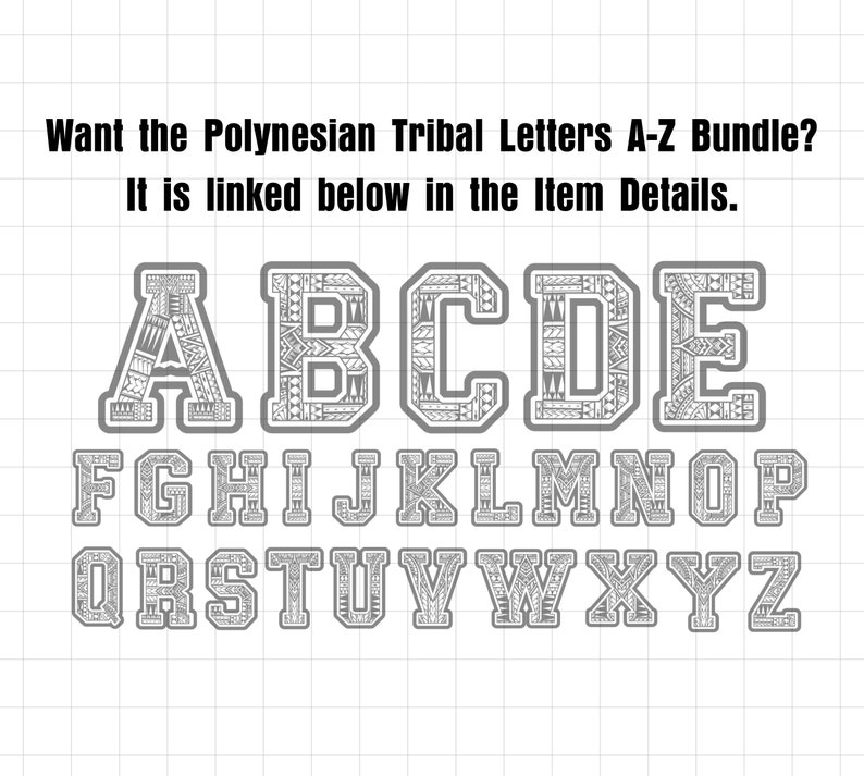Polynesian Tribal Letter c Polynesian Tribal Alphabet Polynesian Alphabet SVG and PNG - Etsy