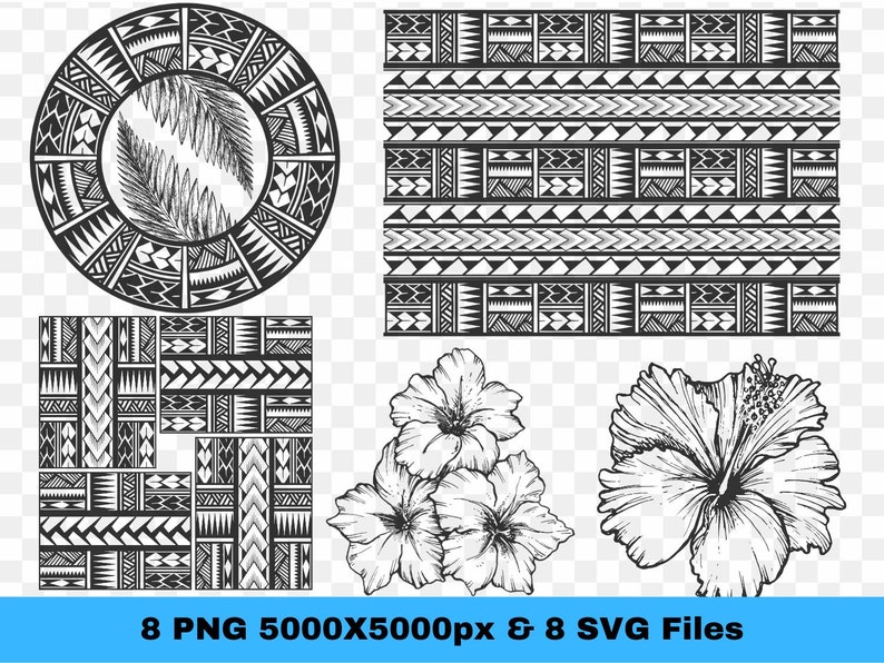 Polynesian Tribal With SVG and PNG Graphic Bundle Tropical - Etsy Australia
