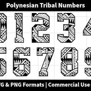 Polynesian Tribal Letters and Numbers Bundle | Tribal Letters A to Z ...
