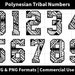 Polynesian Tribal Letters and Numbers Bundle | Tribal Letters A to Z ...