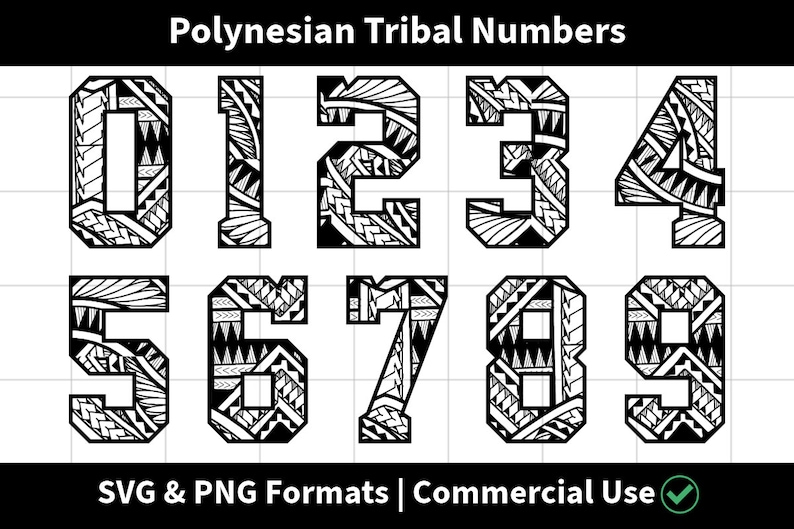 Polynesian Tribal Letters and Numbers Bundle | Tribal Letters A to Z ...