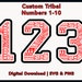 Tribal Numbers Fonts 0-9 | Polynesian Tribal Fonts | Numbers SVG and ...