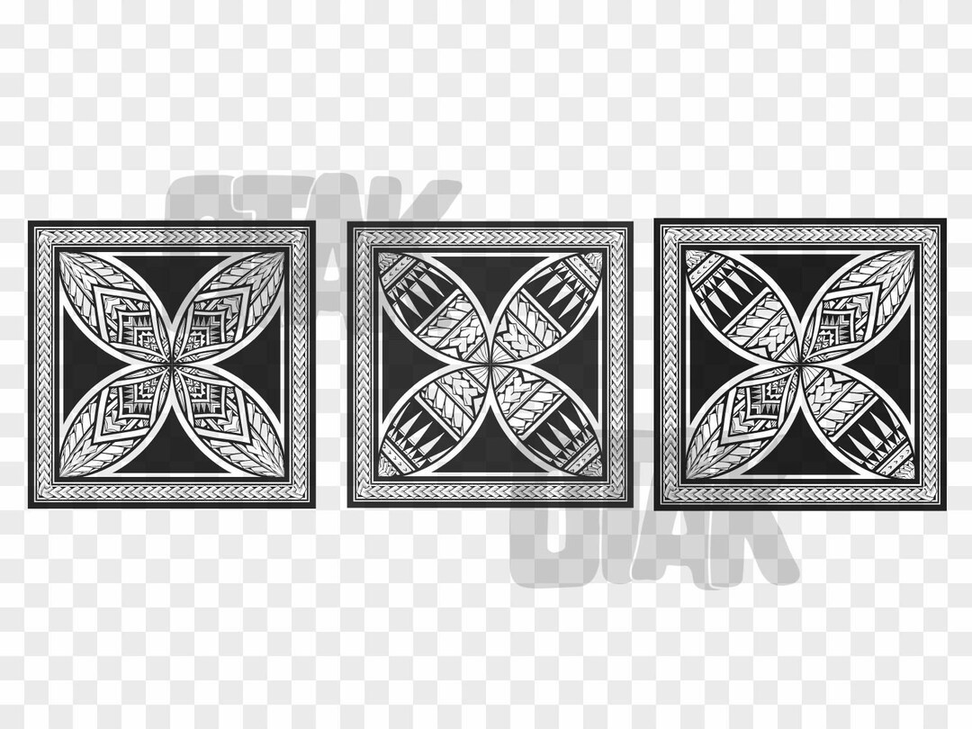 Polynesian Tribal Frame SVG and PNG Graphic | Polynesian Patterns - Etsy