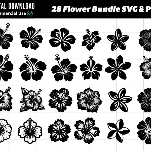 Hawaiian Flower Svg - Etsy