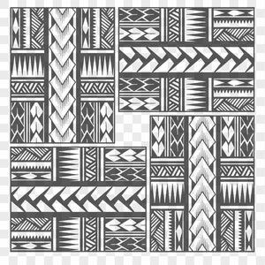 Polynesian Tribal With SVG and PNG Graphic Bundle | Tropical Elements ...