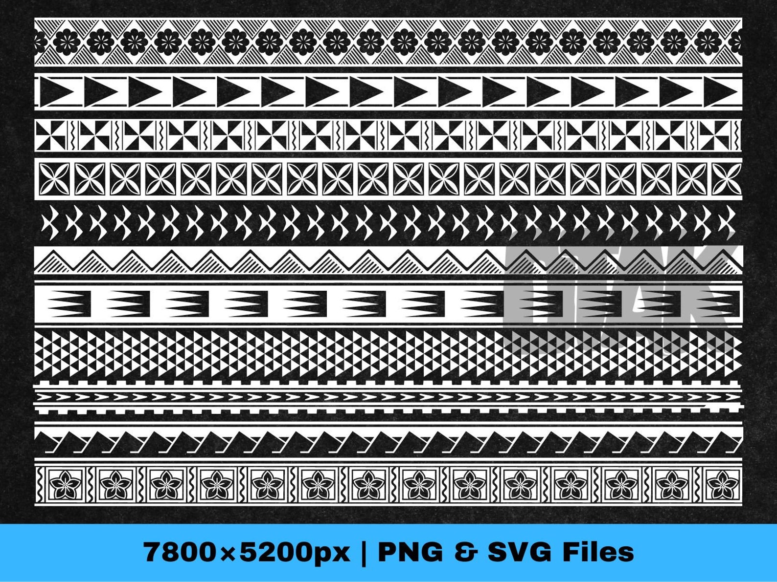 Polynesian Tribal SVG and PNG Graphic | Mix Pacific Tribal Pattern ...