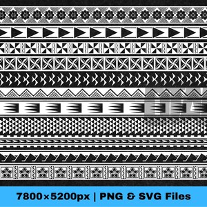 Polynesian Tribal SVG and PNG Graphic | Mix Pacific Tribal Pattern ...