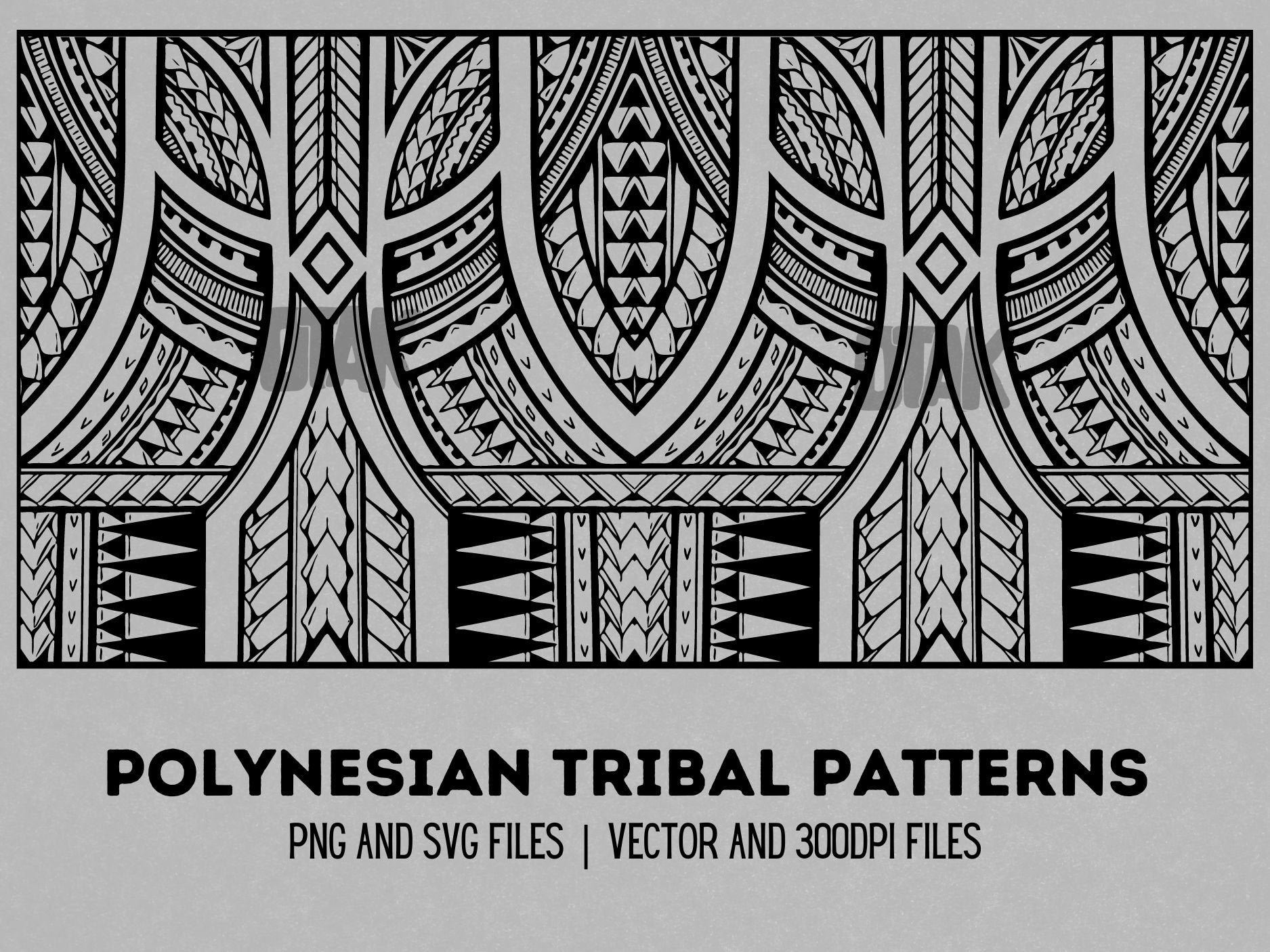 Polynesian Tribal Patterns Bundle | SVG and PNG Graphics | Polynesian ...