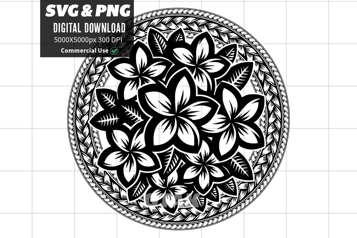 Polynesian Pattern SVG and PNG Graphic | Polynesian Tribal Pattern ...