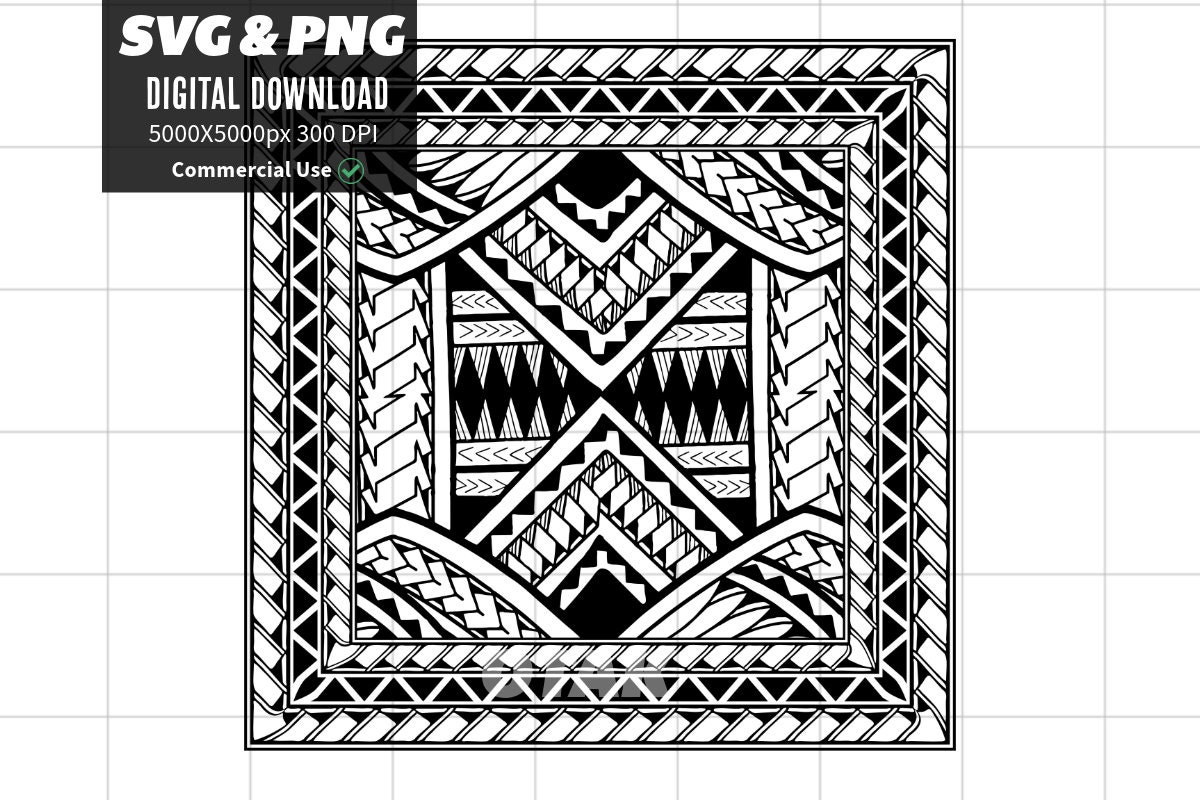 Polynesian Pattern SVG and PNG Graphic | Polynesian Tribal Pattern ...