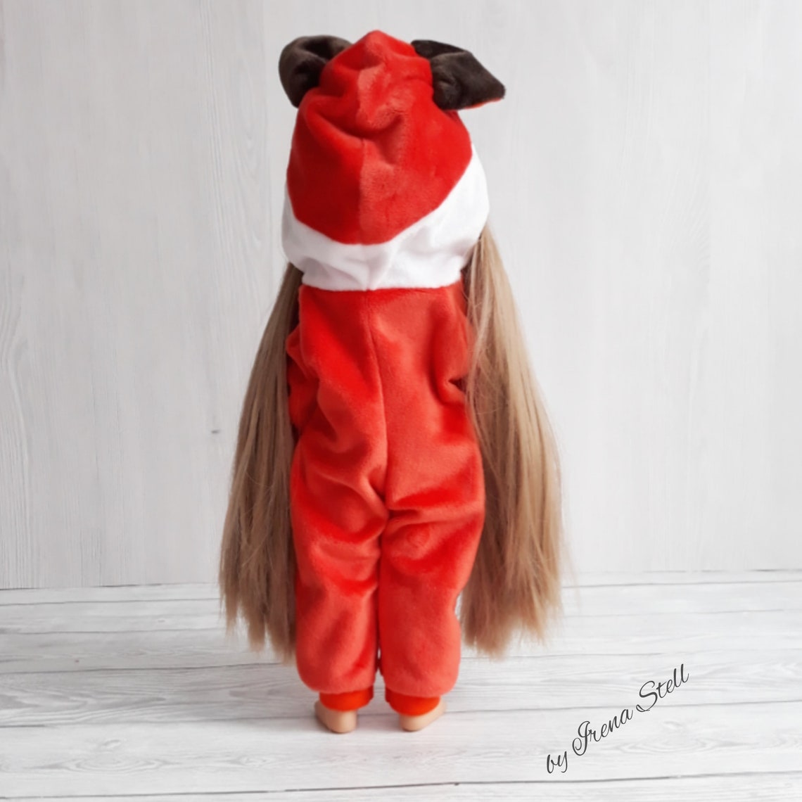 Clothes Overalls Fox Kigurumi Foz Orange Overalls for Doll | Etsy