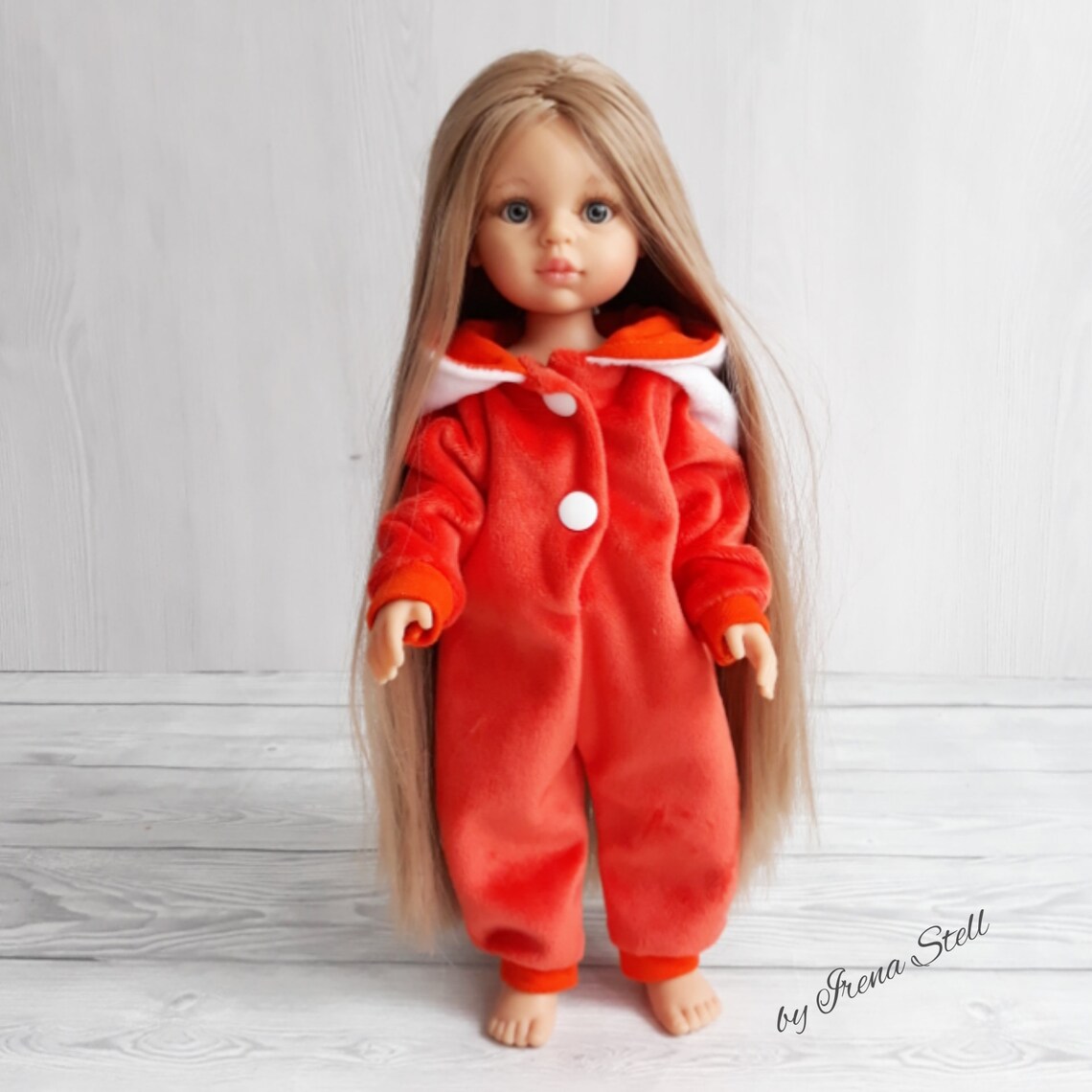 Clothes Overalls Fox Kigurumi Foz Orange Overalls for Doll | Etsy
