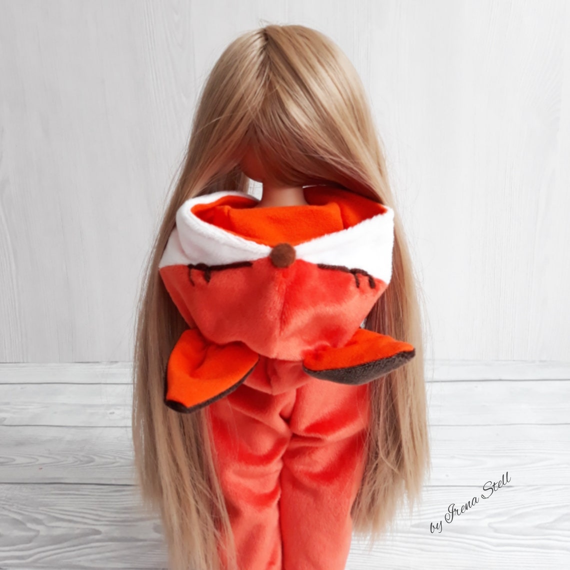 Clothes Overalls Fox Kigurumi Foz Orange Overalls for Doll | Etsy