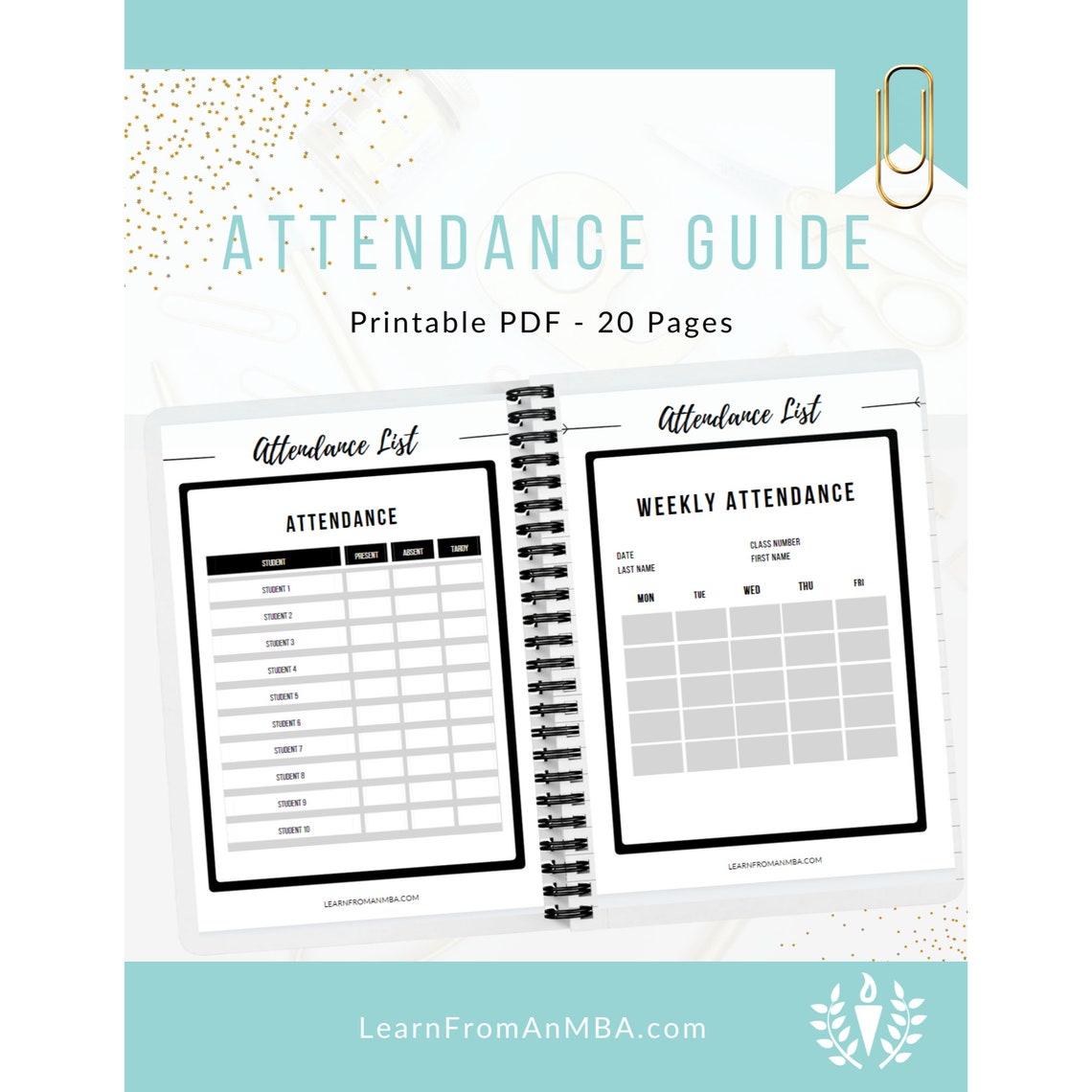 Attendance Guide for Educators Teachers and Homeschooling - Etsy