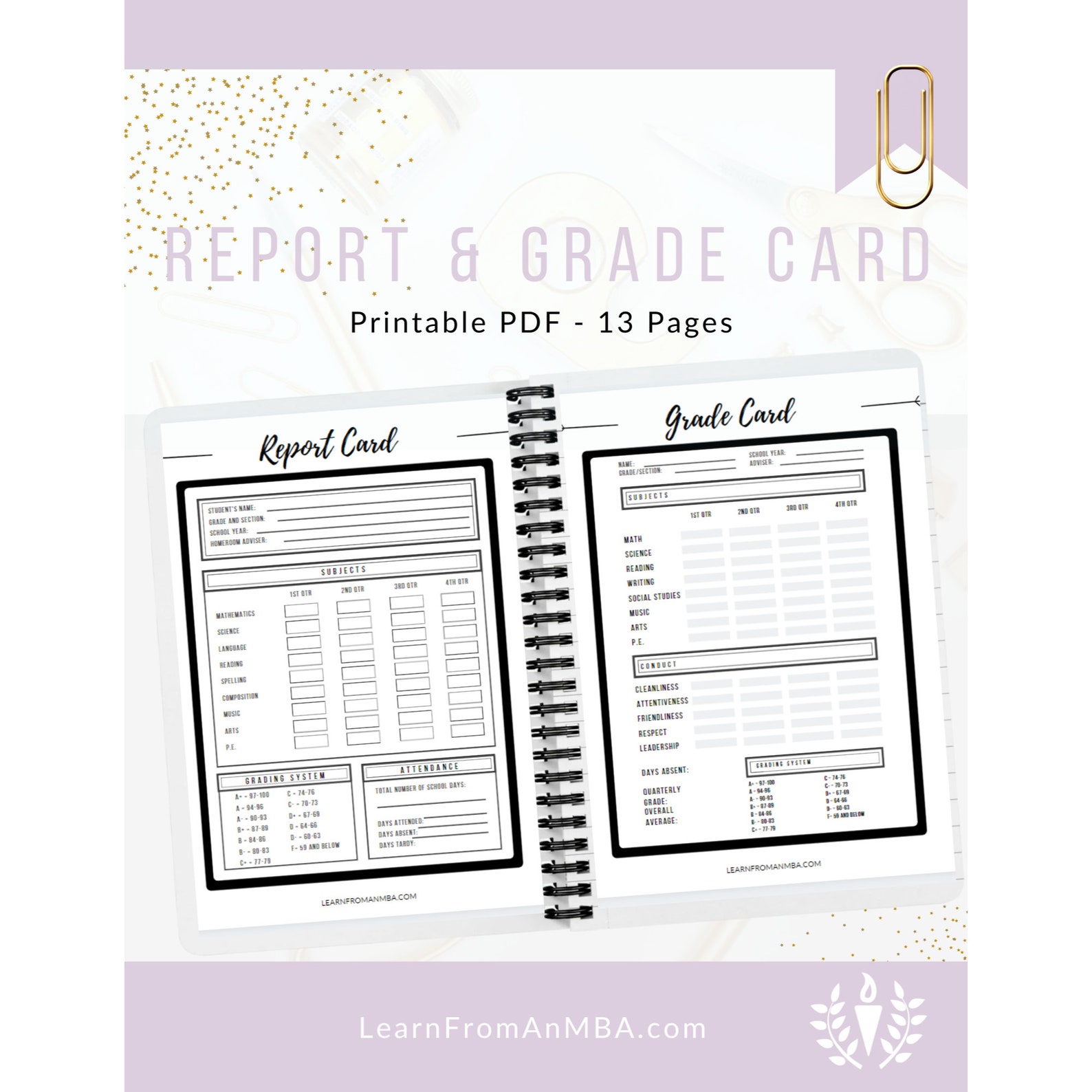 The Grading Planner – Use These Helpful Templates to Manage Grading ...