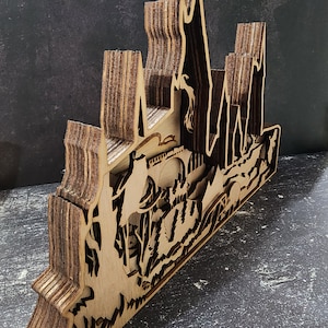 Wizarding World Inspired Laser Cut Wooden Movie Scene. Fast Free ...