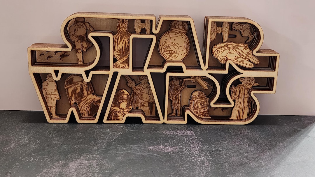 Wooden Laser Cut Movie Scene. Fast Free Shipping. - Etsy