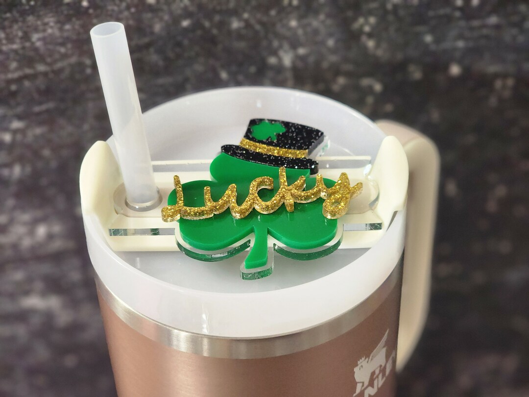 Shamrock Stanley Topper, Lucky St. Patrick's Day Lid Charm - Etsy