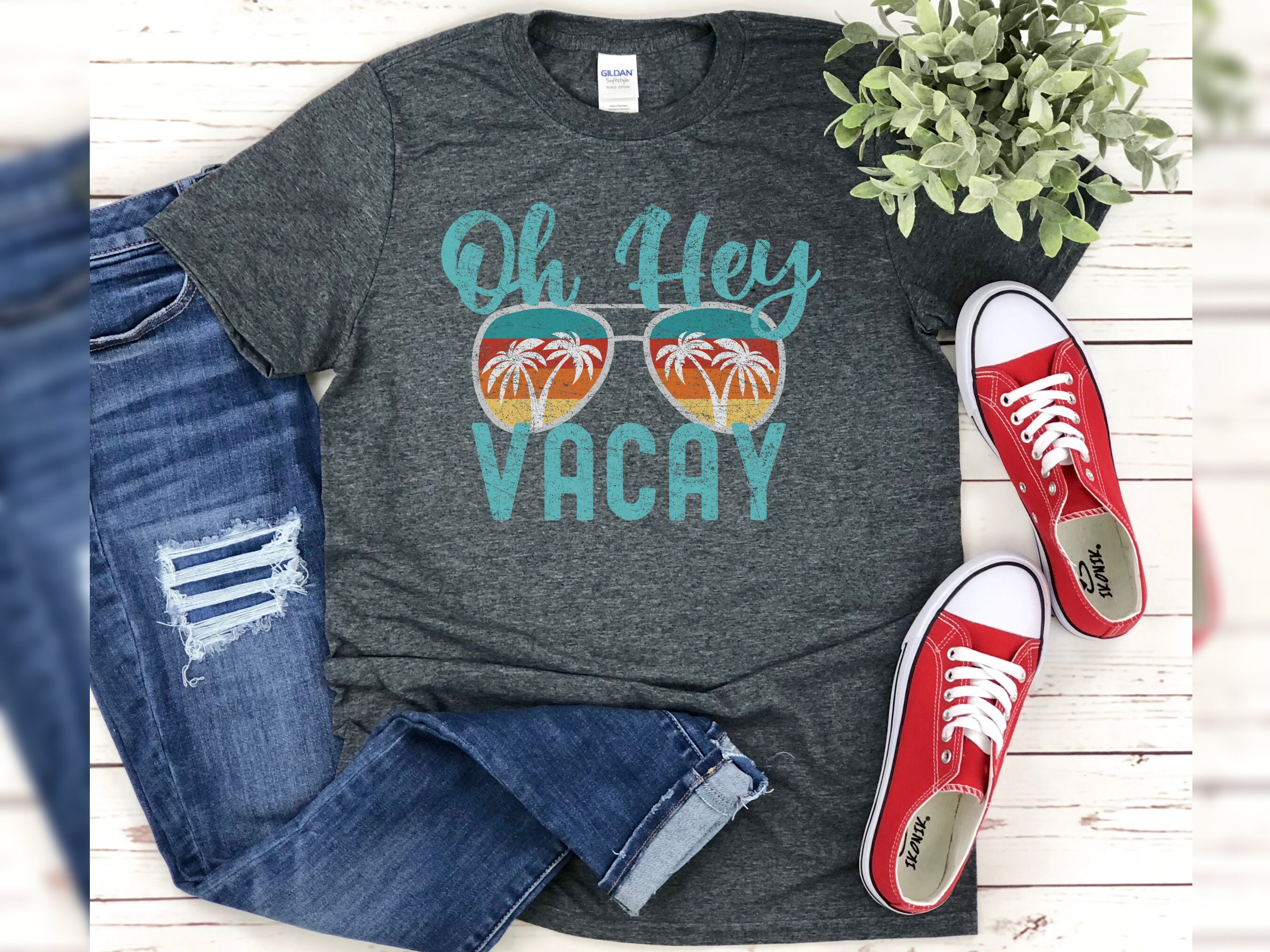 Oh Hey Vacay Beach Vacation Tshirt for Girls Trip, Girls Weekend ...