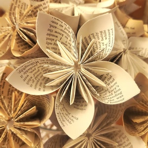 Paper Book Flowers - Etsy